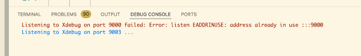 Listen Eaddrinuse Address Already In Use 9000 Php Tools Community Forum Devsense